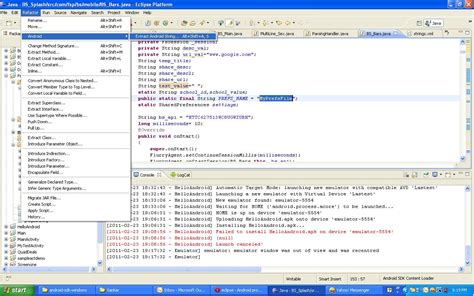 Eclipse Android Project Refactor Greyed Out Stack Overflow