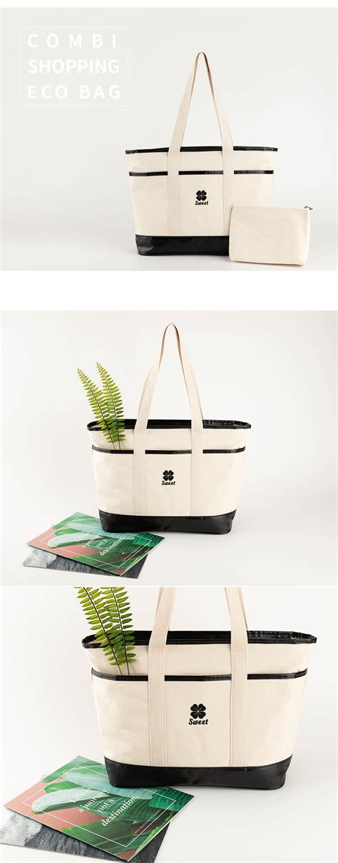 캔버스 데일리 포켓 에코백