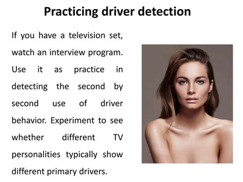 Practicing Driver Detection Transactional Analysis Ppt