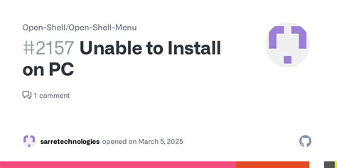 Unable To Install On Pc · Issue 2157 · Open Shellopen Shell Menu · Github