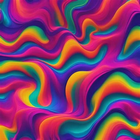 カラフルな質感の背景 ネオン色の背景 質感の3d液体 ミニマルなモダンな背景 プレミアム写真
