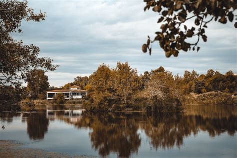 Tychero Lake in Soufli Region Evros Greece Water Reflection Stock Photo ...
