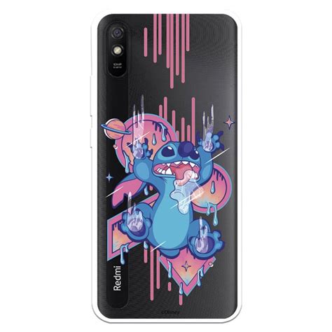 Funda Para Xiaomi Redmi 9a Oficial De Disney Stitch Graffiti Lilo