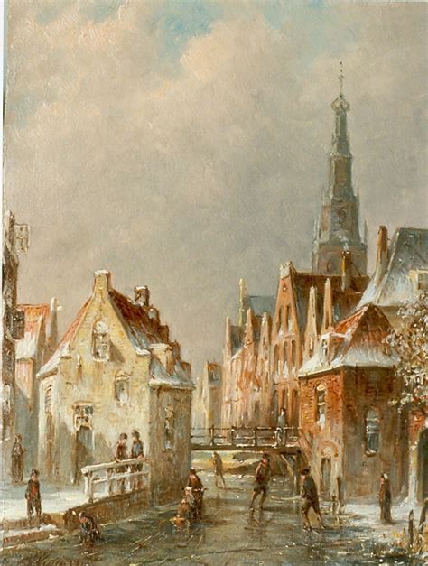 Petrus Gerardus Vertin Gemälde Zuvor zum Verkauf Holland in winter