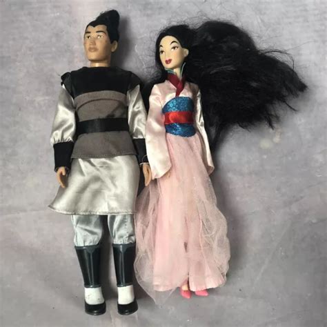 Disney Princess Mulan And Captain Li Shang Doll Bundle First Edition £