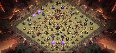Best Anti 3 Stars War Base Th10 With Link Anti Everything Town Hall