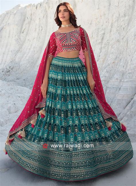 Shaded Color Designer Wedding Lehenga Choli