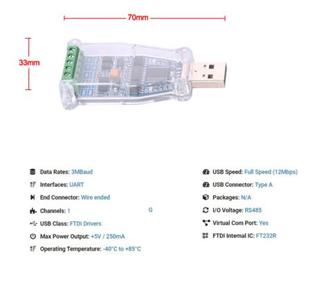Ftdi Usb To Rs485 Rs422 485 422 Isolation Module Communication