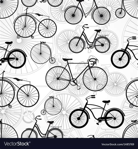 Bicycle Seamless Pattern Royalty Free Vector Image