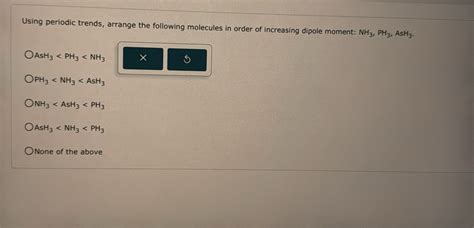 Solved Using Periodic Trends Arrange The Following