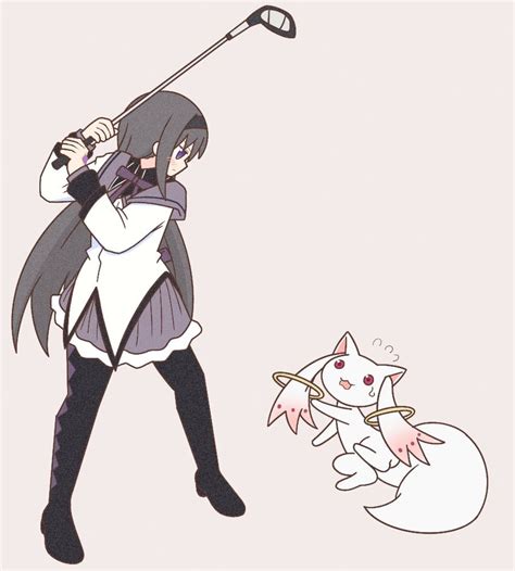 Akemi Homura Akemi Homura And Kyubey Mahou Shoujo Madoka Magica And