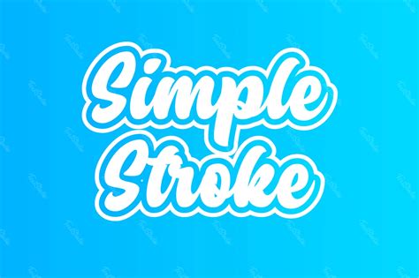 Double Stroke White Text Effect Vector File Illustrator PREMIUM