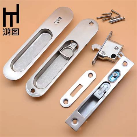 【晴天】隱形鎖鋁合金移門鎖推拉門鎖老式衛生間陽臺門吊趟門鎖廚房廁所隱形鉤鎖 蝦皮購物