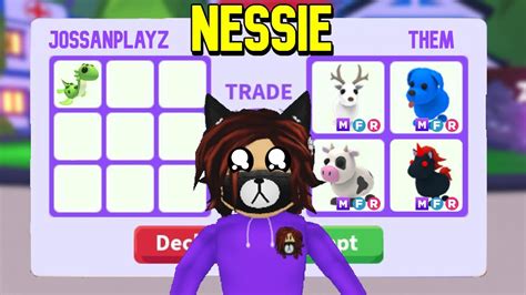 I Traded A Nessie In Adopt Me Youtube
