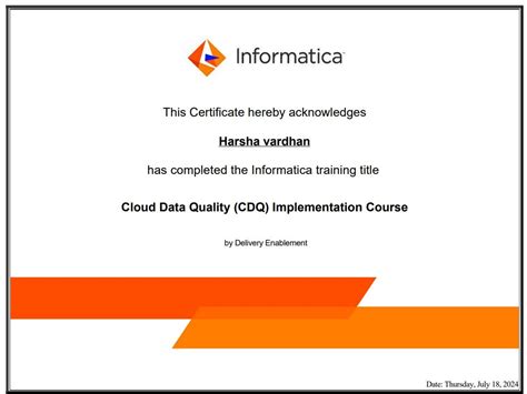 Harsha Vardhan Thota On Linkedin Happy To Share That I Have Completed New Certification In Cdq…
