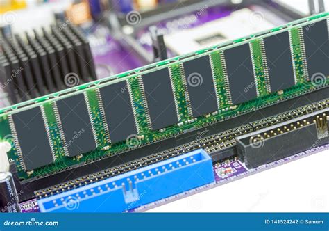 Motherboard And RAM Memory Stock Photo Image Of Card