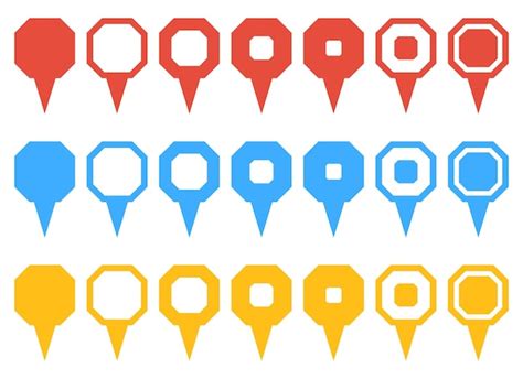 Premium Vector Location Pointer Pin Icon Vector Set GPS Location Pin