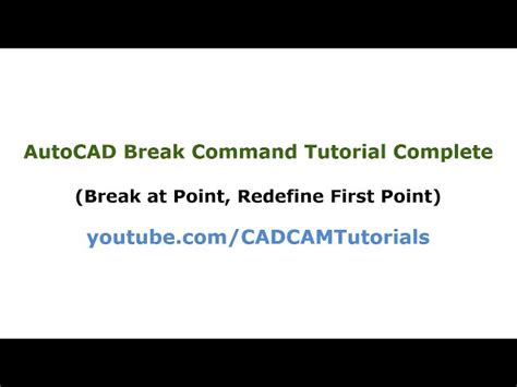 فیلم آموزشی آموزش دستور Autocad Break And Break At Point کامل شد خط اتوکد به بخش هایی تقسیم می