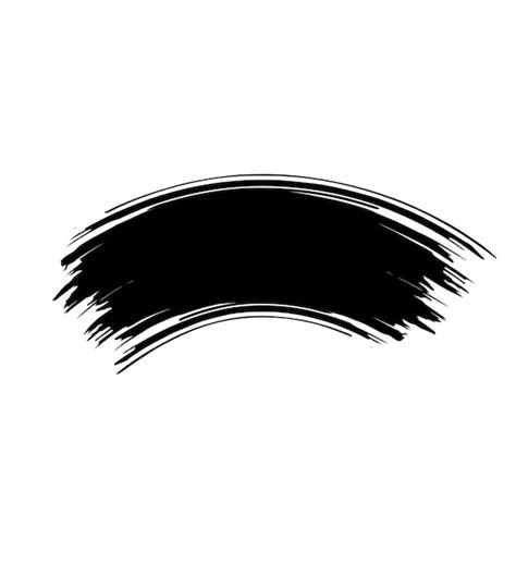 Trazo De Pincel Negro Vector Premium