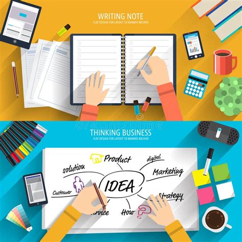 Design Thinking Process Stock Vector Illustration Of Template