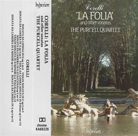 Corelli The Purcell Quartet La Folia And Other Sonatas 1987 Chrome