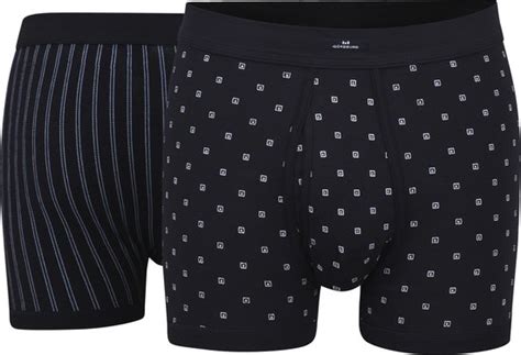 Gotzburg Heren Boxer Lang Met Gulp Pack Donkerblauw Maat Xl