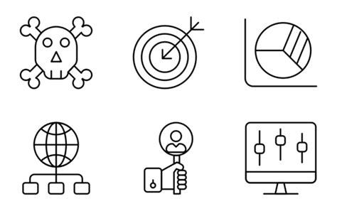 data science and big data icon pack outline 70 svg icons