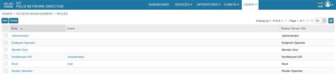 Cisco IoT Field Network Director User Guide Release X Managing User Access Cisco IoT