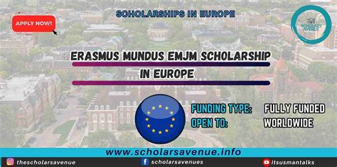 Erasmus Mundus Emjm Scholarship In Europe 2025