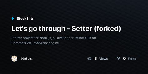 Let S Go Through Setter Forked Stackblitz