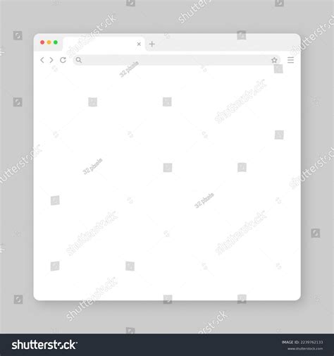 blank web browser window tab toolbar stock vector royalty free