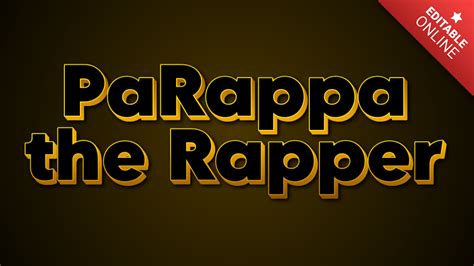 Parappa The Rapper Text Effect Generator