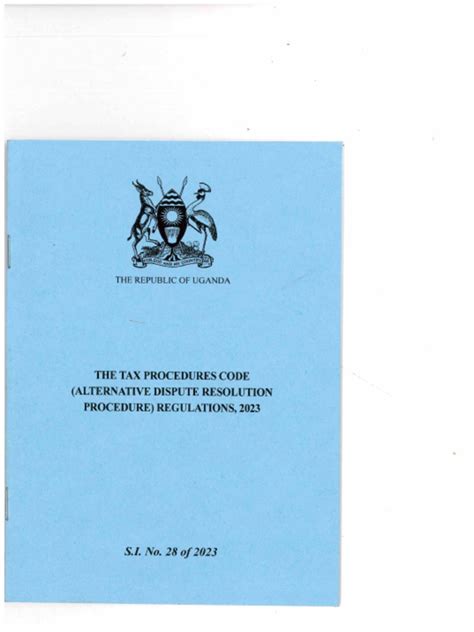 The Tax Procedure Code Adr Regulations Pdf