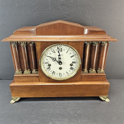 Blazing Auctions Emperor Mantle Clock Includes Key Working Condition