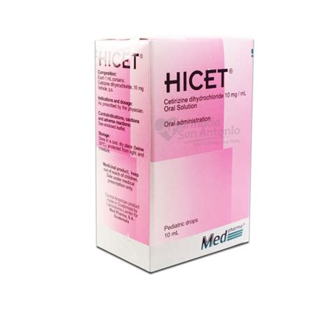 Hicet 10mg 10ml Gotas And Farmacia San Antonio