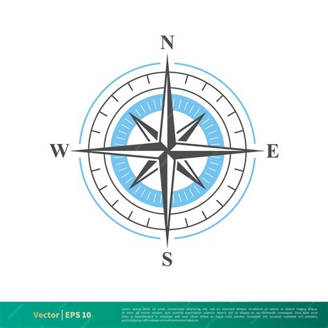 Premium Vector Compass Rose Icon Vector Logo Template Illustration