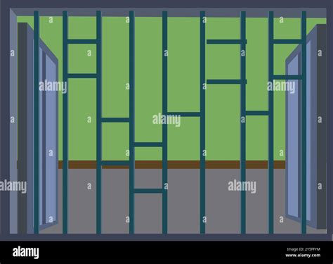 Metal Window Design Isolated Vector Illustration Open Indian Window For