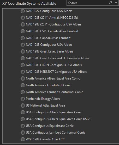 Which Coordinate Systems For A Map In Arcgis Pro I Esri Community
