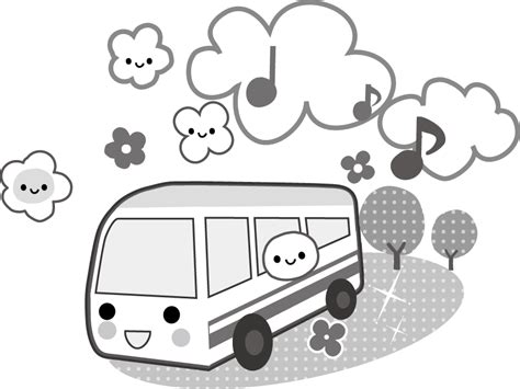 バスのイラスト無料イラストフリー素材