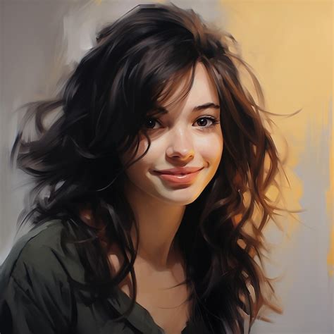 Premium Ai Image A Young Brunette Woman With Light Brown Eyes Black Hair Generative Ai