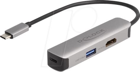 Delock 61060 Adapter Usb C Hdmi 4k 60hz Usb A Usb C Bei Reichelt