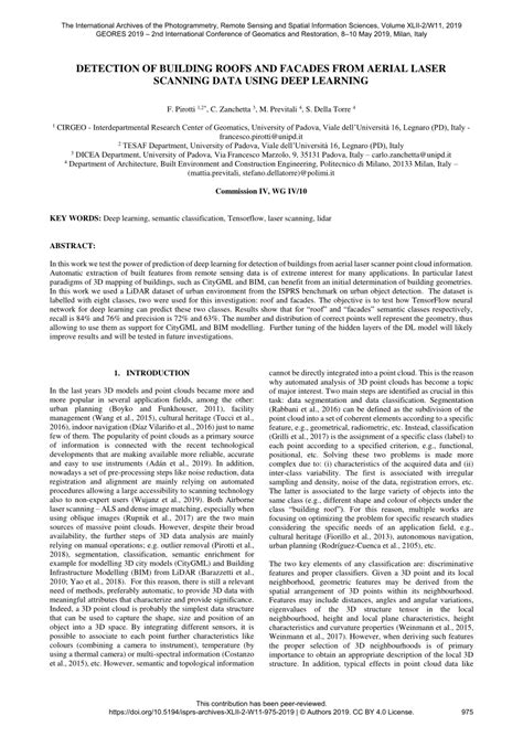 pdf detection of building roofs and facades from aerial laser