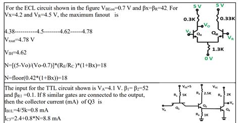 [solved] 5 V 5 V For The Ecl Circuit Shown In The Figure