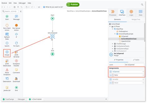 Action Sheet OutSystems Documentation