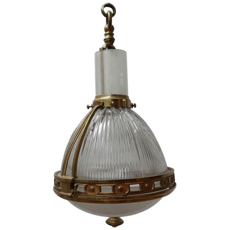 French Antique Glass Flowers And Brass Pendant Light At 1stdibs