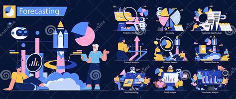 Forecasting Flat Vector Illustration Stock Illustration Illustration Of Vector Demand 357953575