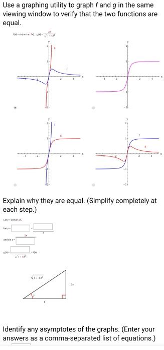Solved Use A Graphing Utility To Graph Fand G In The Same