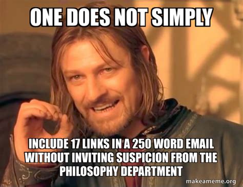 One Does Not Simply Include Links In A Word Email Without