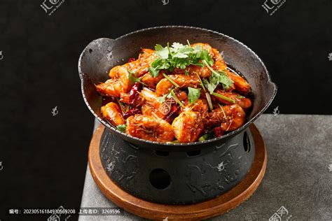 干锅香辣虾 中国菜系 食品餐饮 摄影素材 汇图网www huitu
