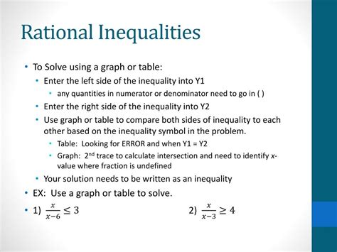 Ppt Solving Rational Equations And Inequalities Powerpoint Presentation